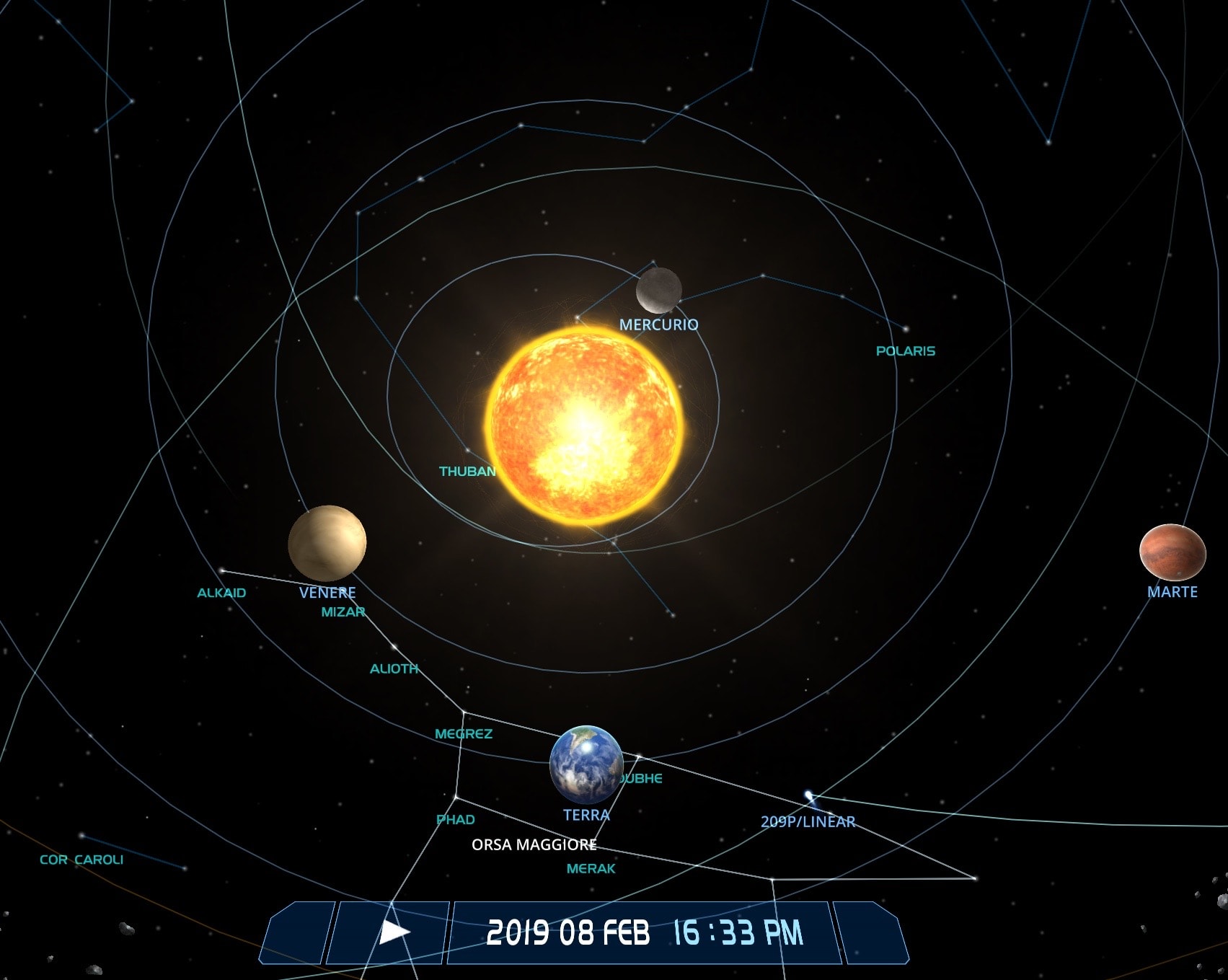 Alignment Sun/Vulcan – Earth – Merak – TPS – English